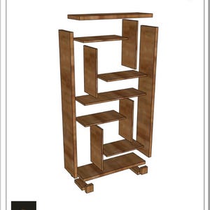 Rustic Bookcase | Digital Download, Wood Projects, Diy Woodworking ...