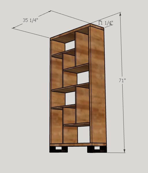 Rustic Bookcase | Digital Download, Wood Projects, Diy Woodworking ...