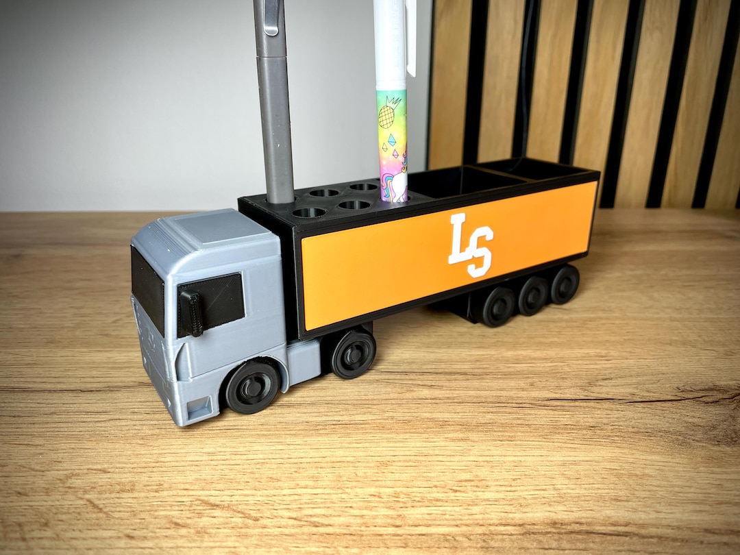 Custom Articulated Lorry Pen Pot: Truck Desk Organizer, Corporate ...