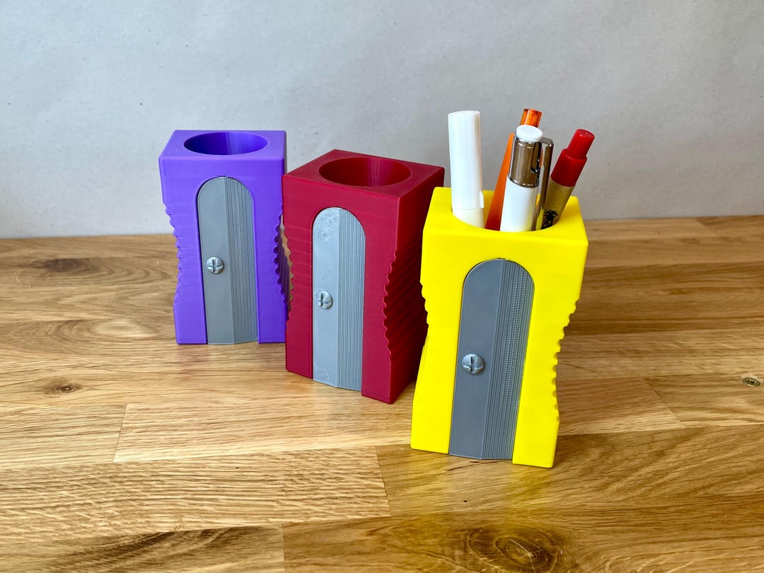 Pencil Sharpener Desk Organiser | School Pen Pot | Present for Teacher ...