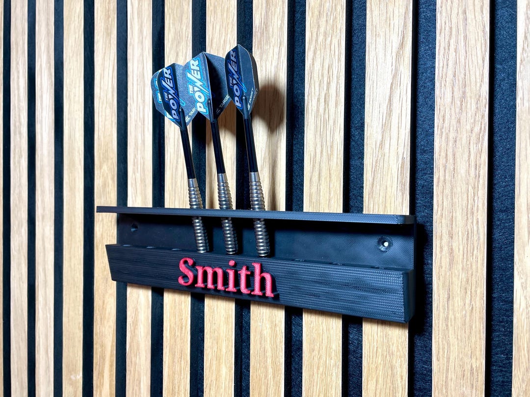 Personalised 9 Dart Holder | Wall Mounted Darts Display Stand | for 9 ...