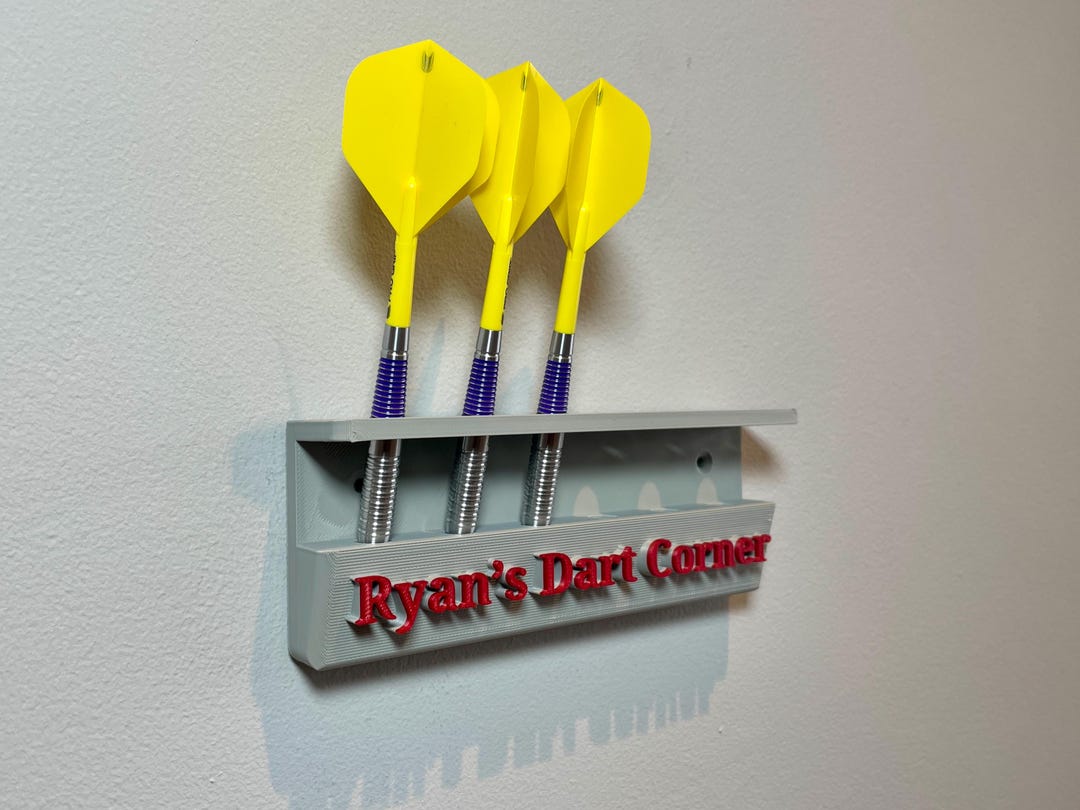 Personalised 6 Dart Holder | Wall Mounted Darts Display Stand | for 6 ...
