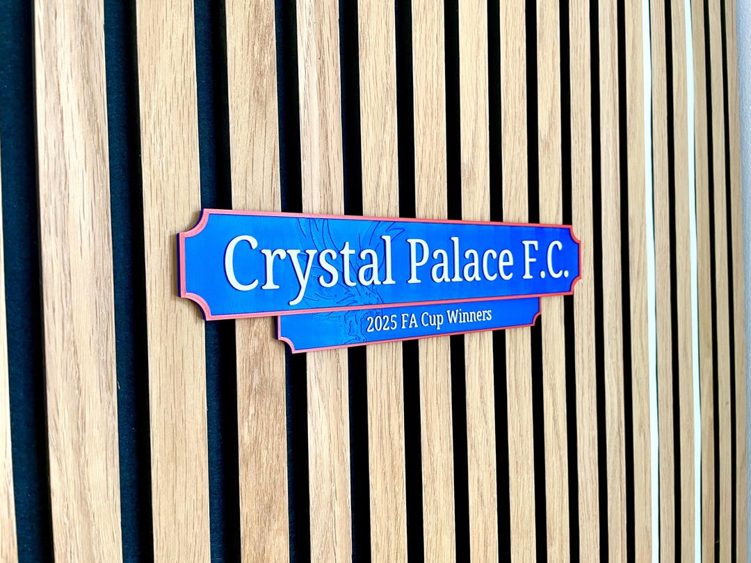 Crystal Palace FC 2025 FA Cup Winners Wall Sign | the Eagles | Selhurst ...