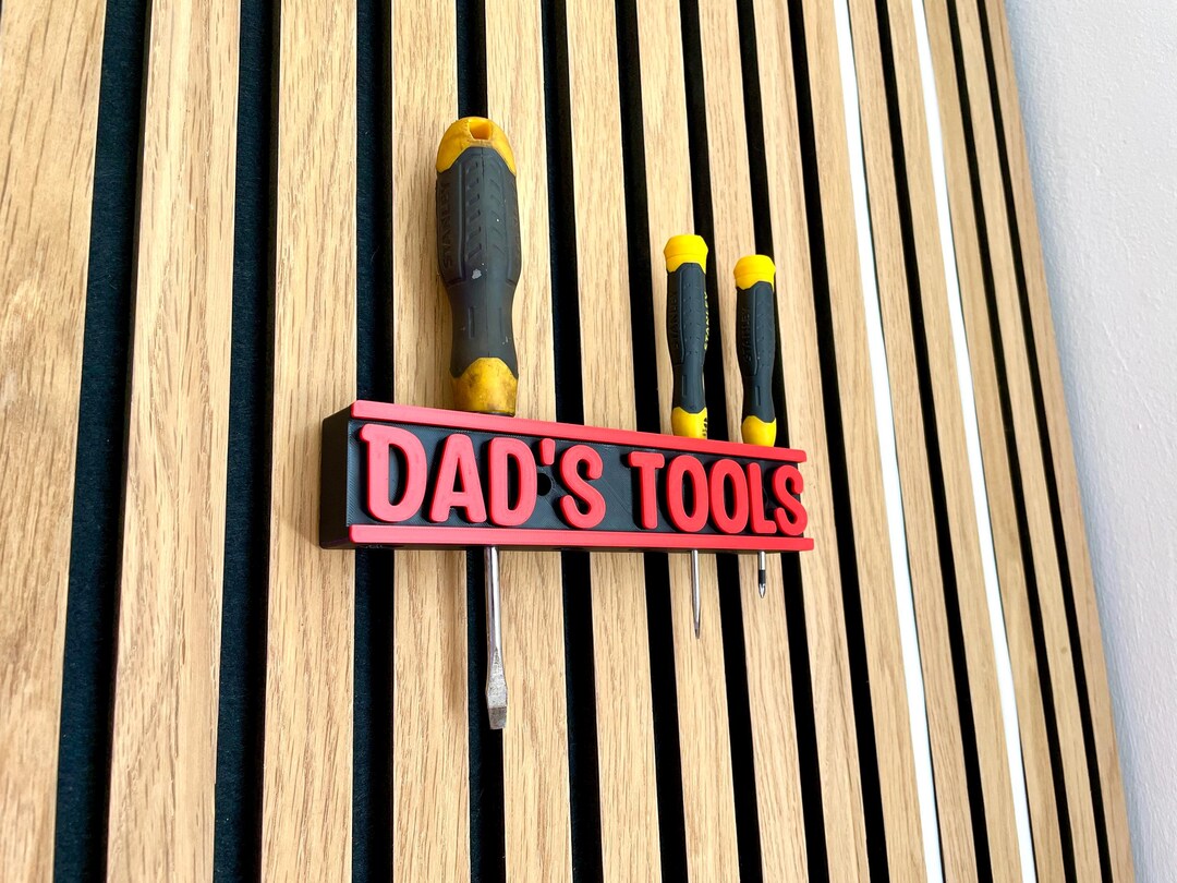 Personalised Tool Holder | Wall Mounted Screwdriver Stand | for 7 Tools ...
