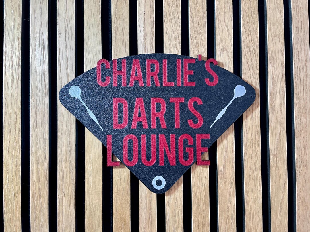 Personalised Darts Wall Sign | Wall Mounted Darts Display ...