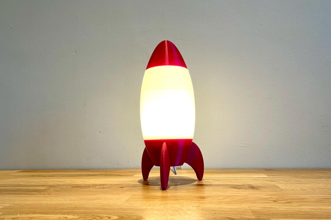 Classic Rocket Desk Lamp | Kids Night Light | Birthday Present | Man ...