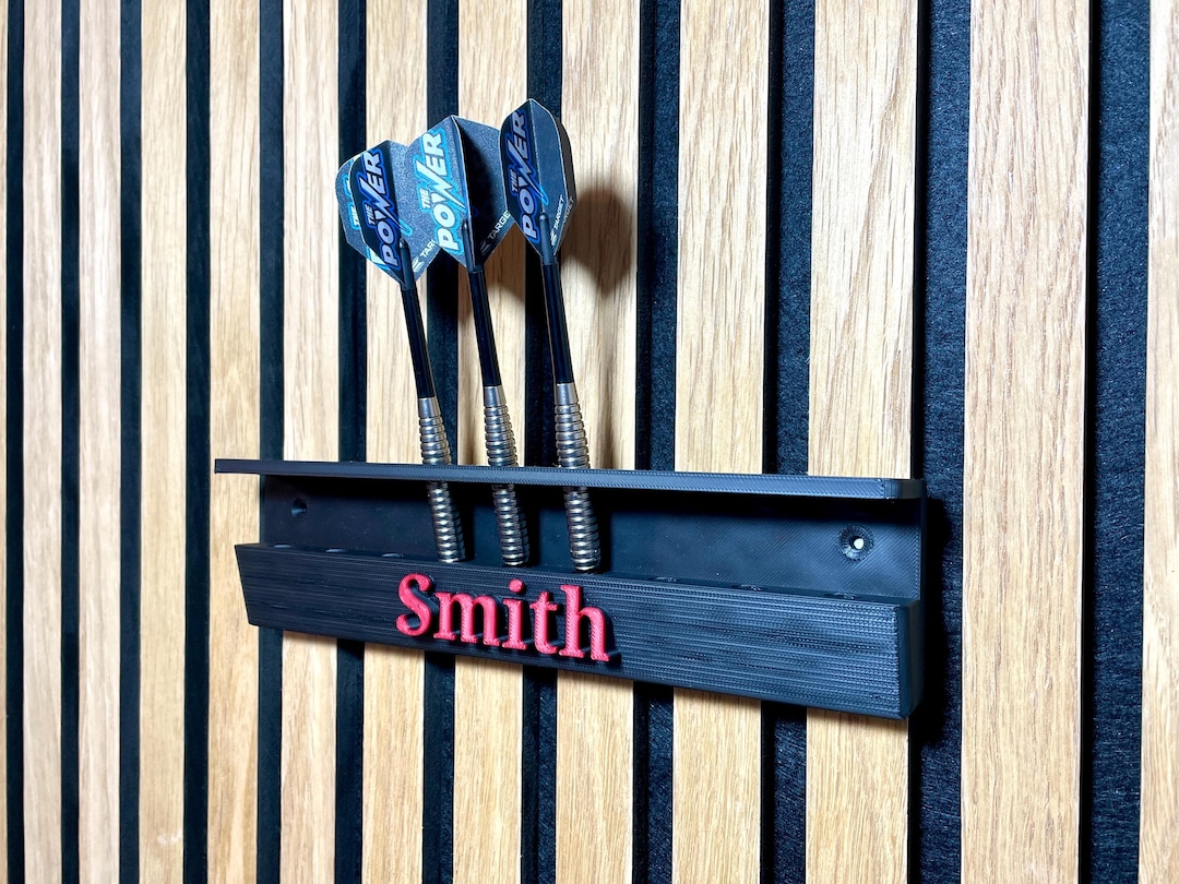 Personalised 9 Dart Holder | Wall Mounted Darts Display Stand | Gift ...