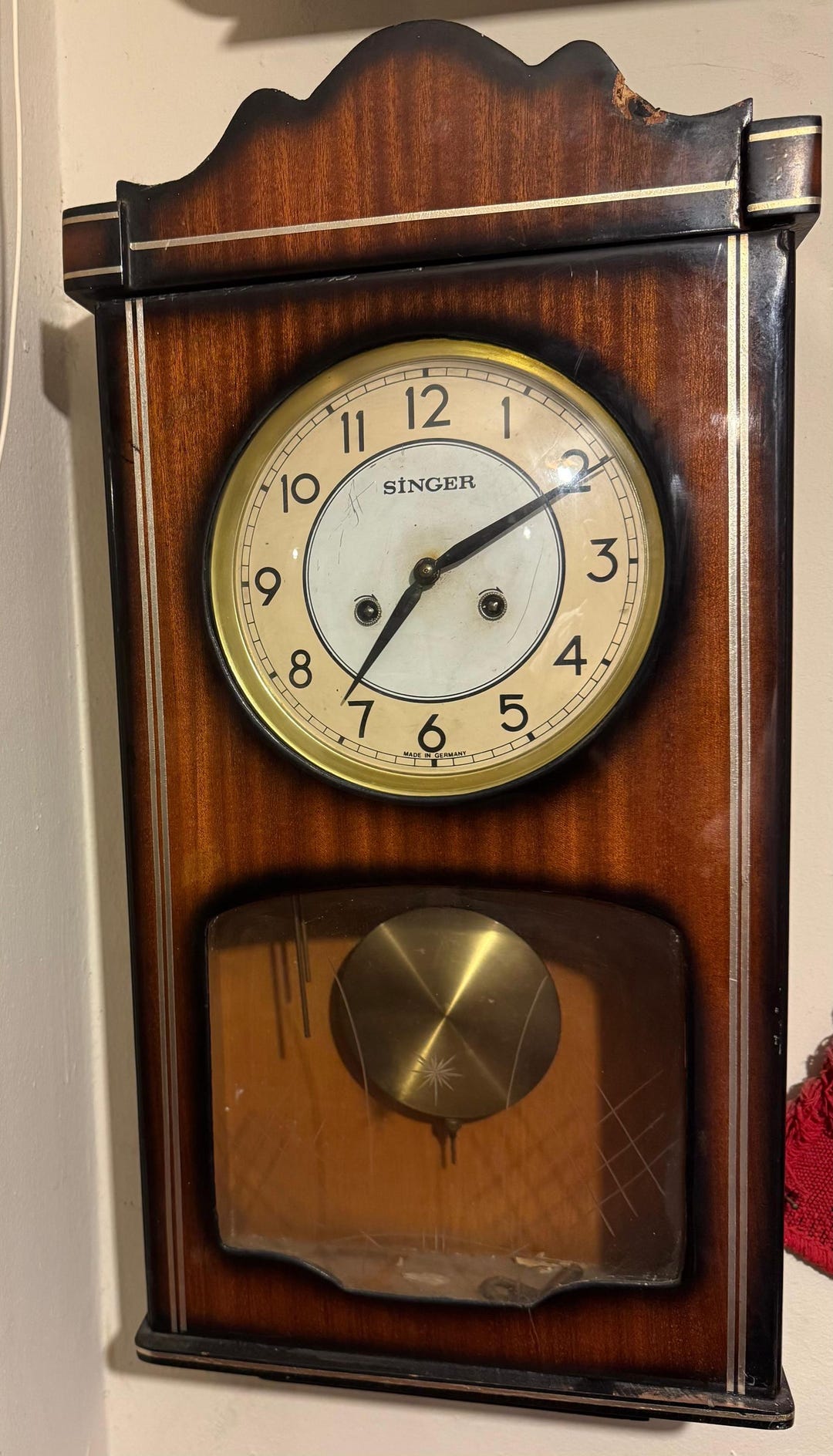 Vintage Singer Wall Clock Made in Germany - Etsy