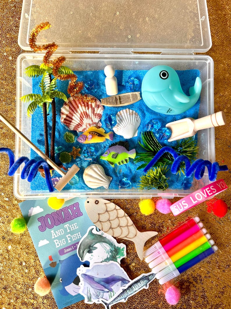 Jonah and the Whale Sensory Bin, Busy Bin, Pretend Play, Sensory, Sand ...