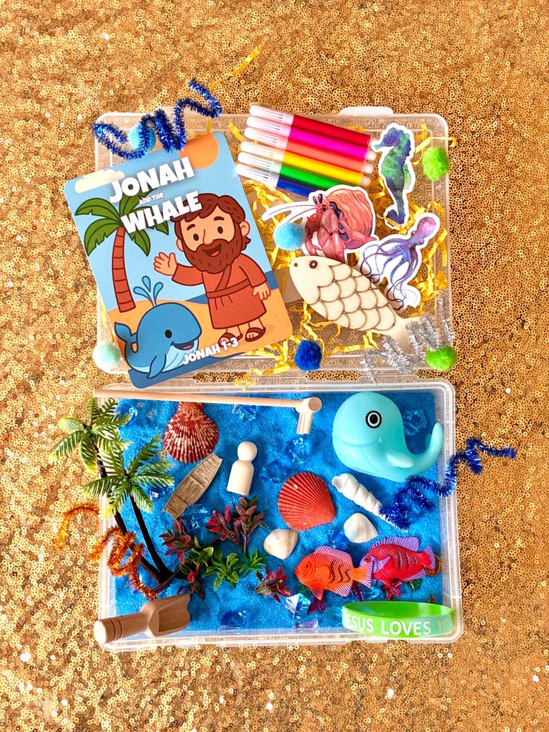 Jonah and the Whale Sensory Bin, Busy Bin, Pretend Play, Sensory, Sand ...