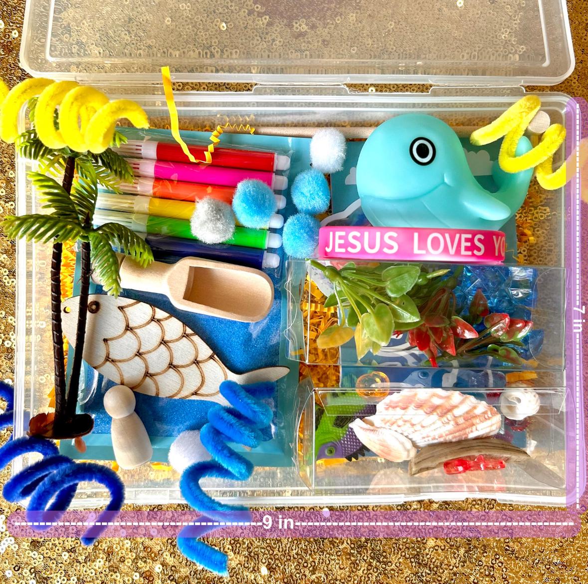Jonah and the Whale Sensory Bin, Bible Story Pretend Play - Etsy