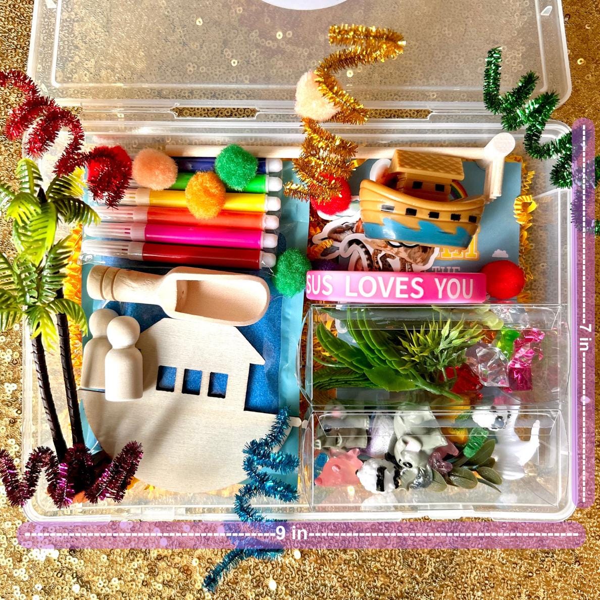 Noah’s Ark Sensory Bin, Busy Bin, Pretend Play, Sensory, Sand Tray ...