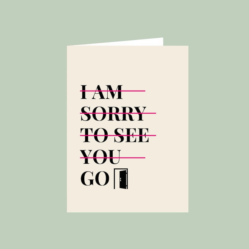 Sorry to See You Go Card - Etsy