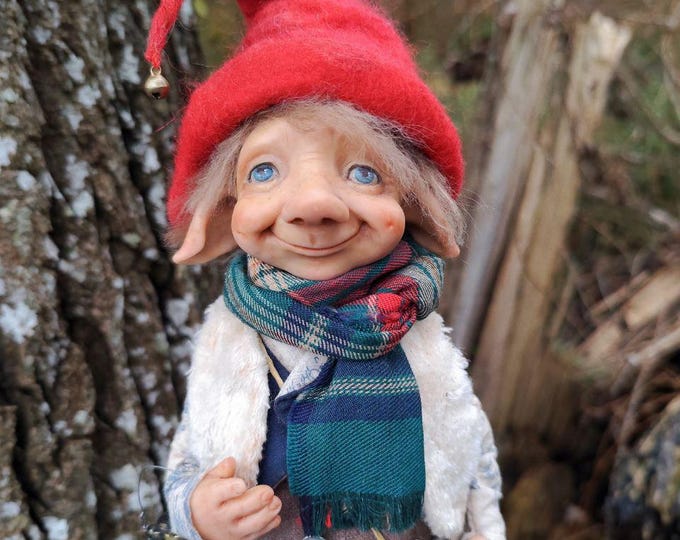 OOAK Handmade Elf Art Doll – Collectible Polymer Clay Gnome - Etsy
