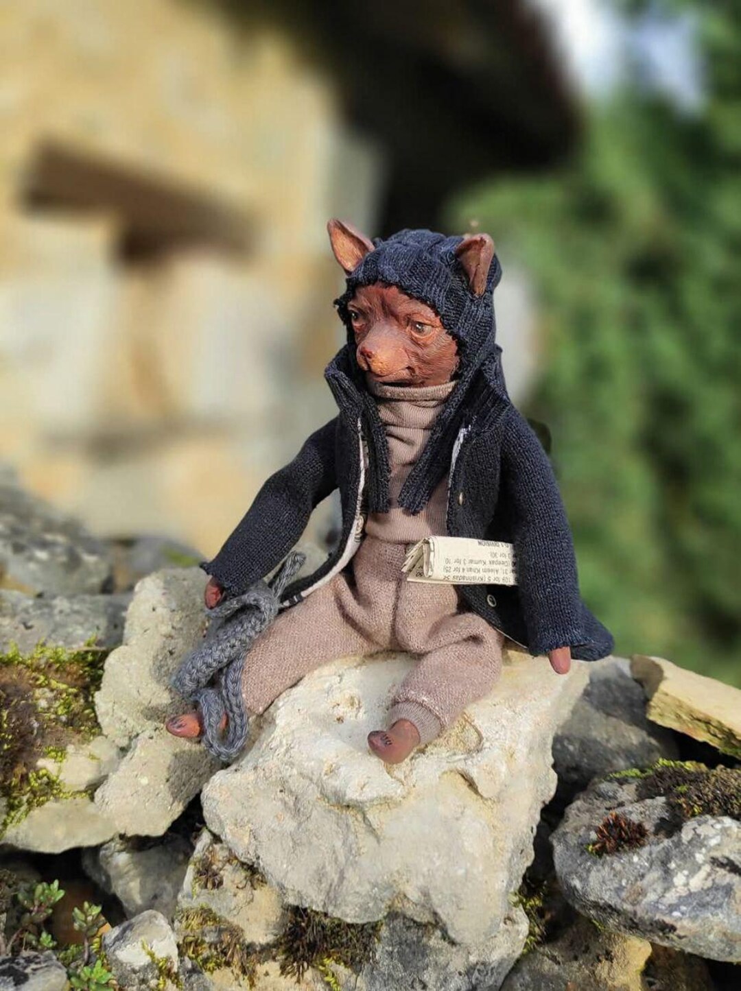 Chihuahua Dog Figurine Realistic Mini Teddy Doll for Dog Lovers ...