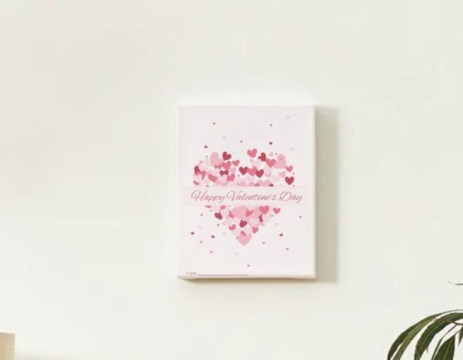 Printable Valentine’s Day Card Template | Heart Design | Instant ...