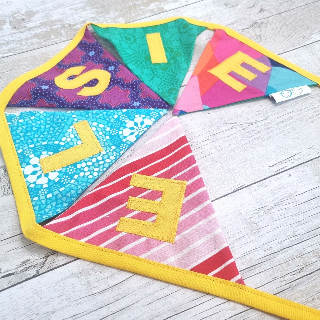 Banderines de nombre / banderines personalizados / banderines de tela ...