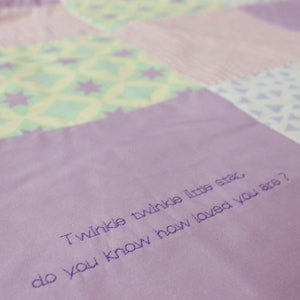 Personalised Embroidered Message Quilt - Etsy