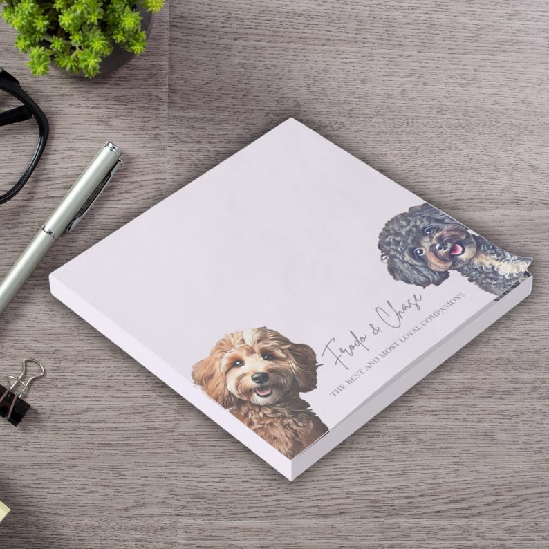 Personalized Sticky Notes With Pet Photo Portraits | Ideal for Pet ...