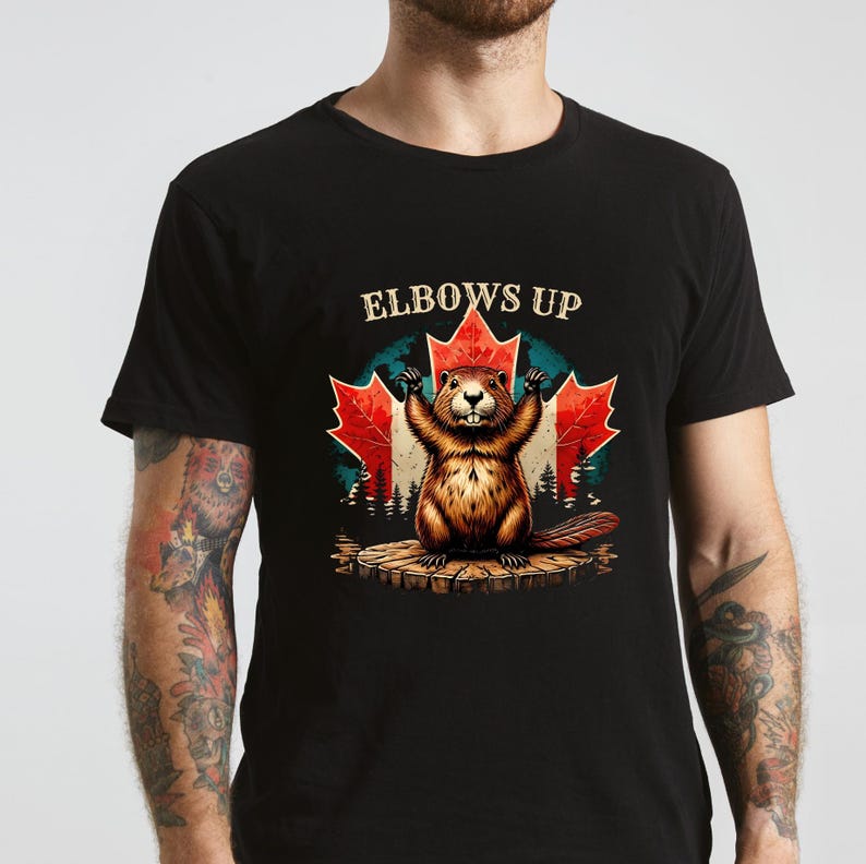 Elbows up PNG for Tshirts | Proud Canadian Beaver Moose Canada Goose 6 ...