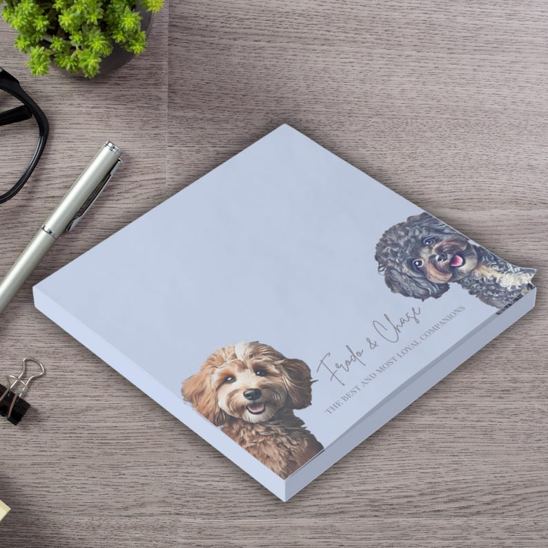 Personalized Sticky Notes With Pet Photo Portraits | Ideal for Pet ...