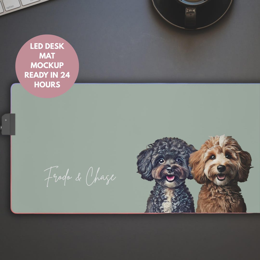 Pet Photo Deskmat LED Mousepad | Personalized Mouse Pad With Your Pet ...