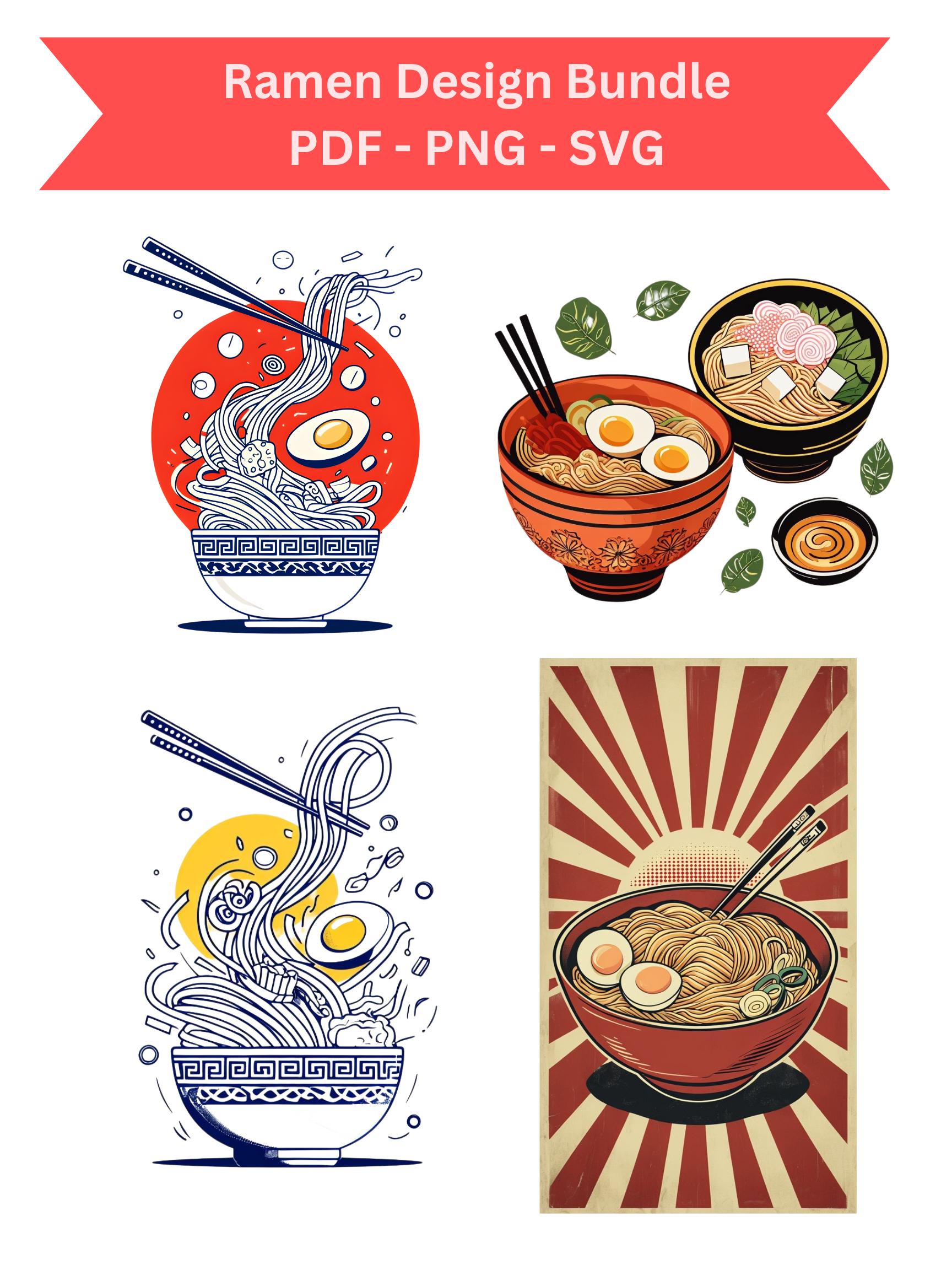 Ramen Digital Design – Svg, Png, Pdf, Canva Template - Printable ...