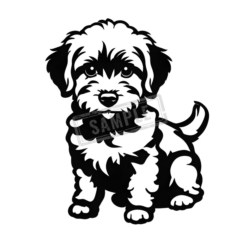 Yorkipoo SVG Bundle | Puppy PNG Canva Template Design | Dog Clipart ...