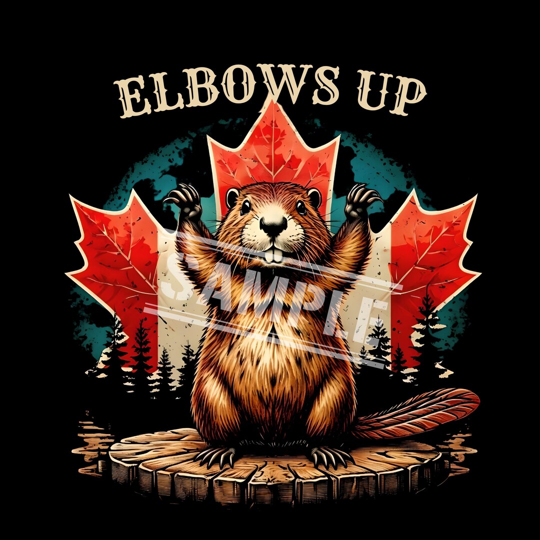 Elbows up PNG for Tshirts | Proud Canadian Beaver Moose Canada Goose 6 ...