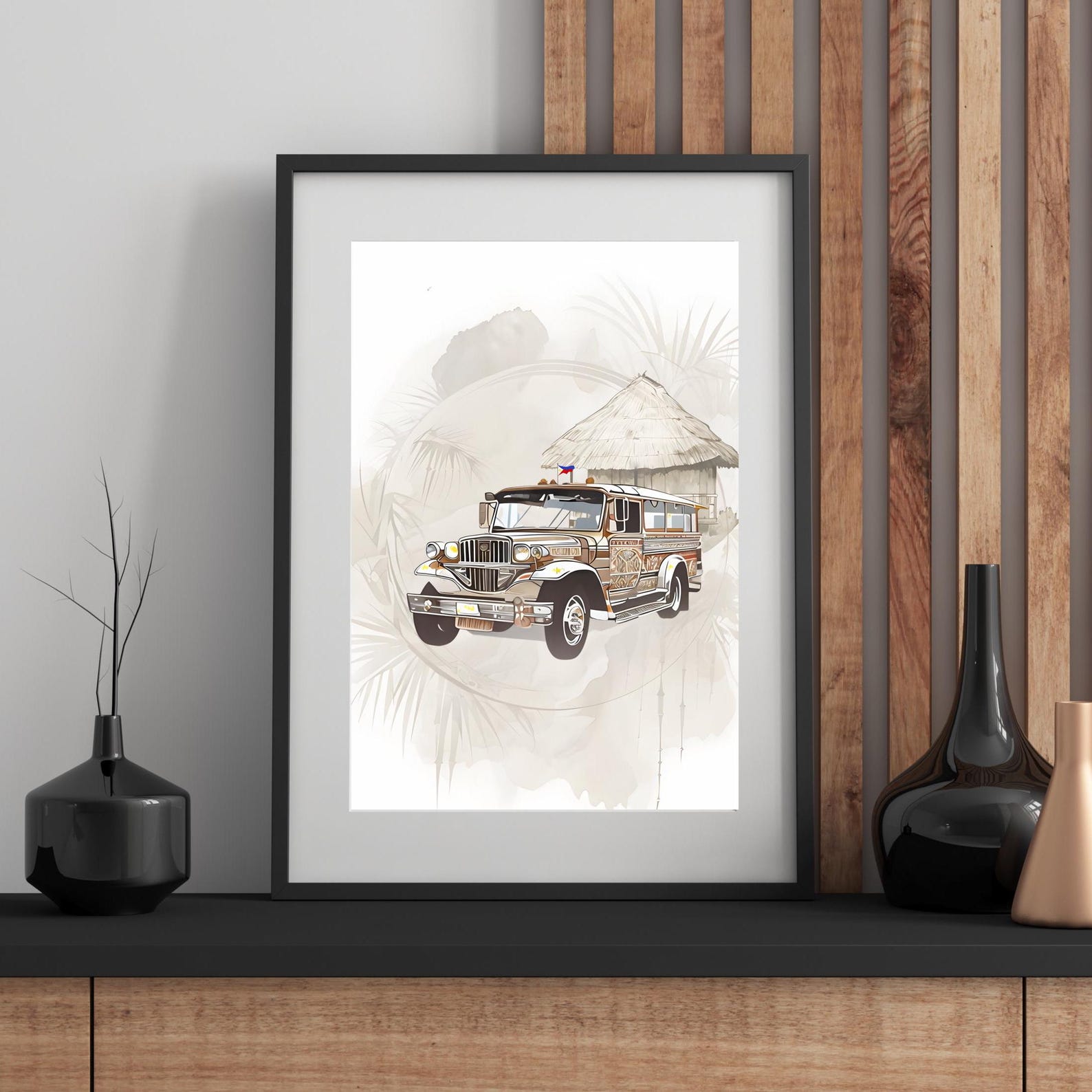 Jeepney Wall Art - Iconic Filipino Jeep Printable Art - Modern ...