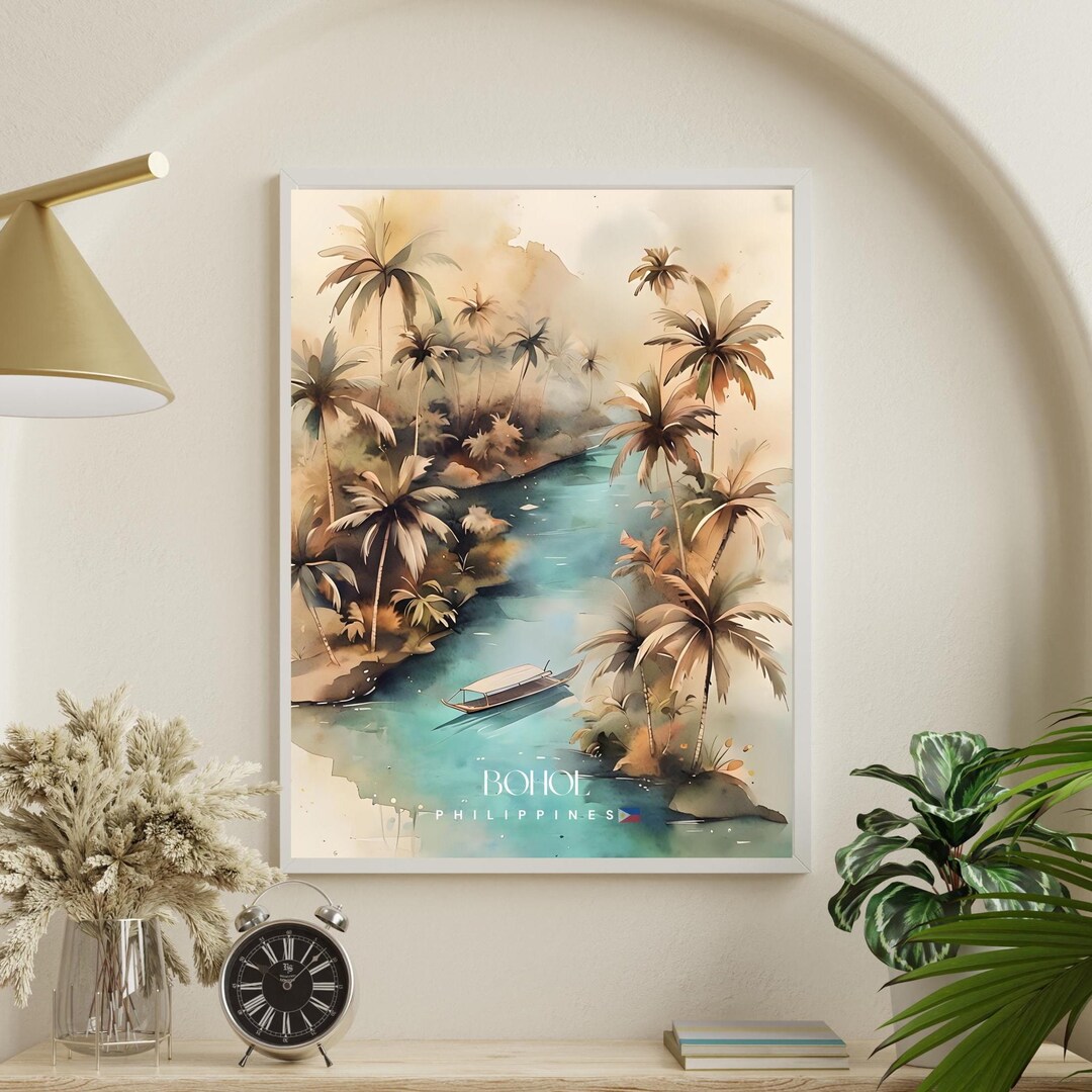 Bohol Wall Art - Philippine Poster - Rectangle Minimalist Print ...