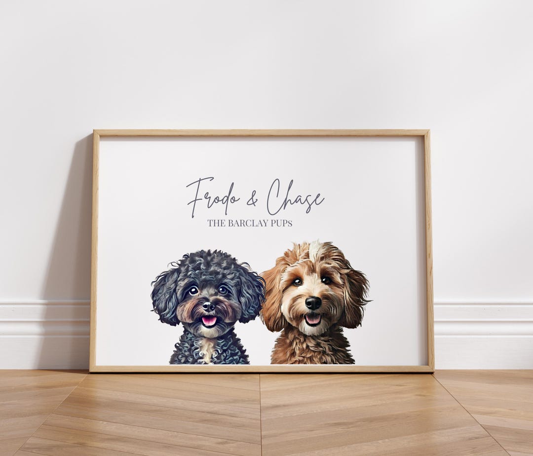 Custom Pet Portrait – Landscape Dog Print (digital Download) - Etsy