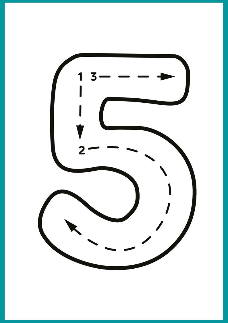 Tracing Worksheet for Kids - Etsy