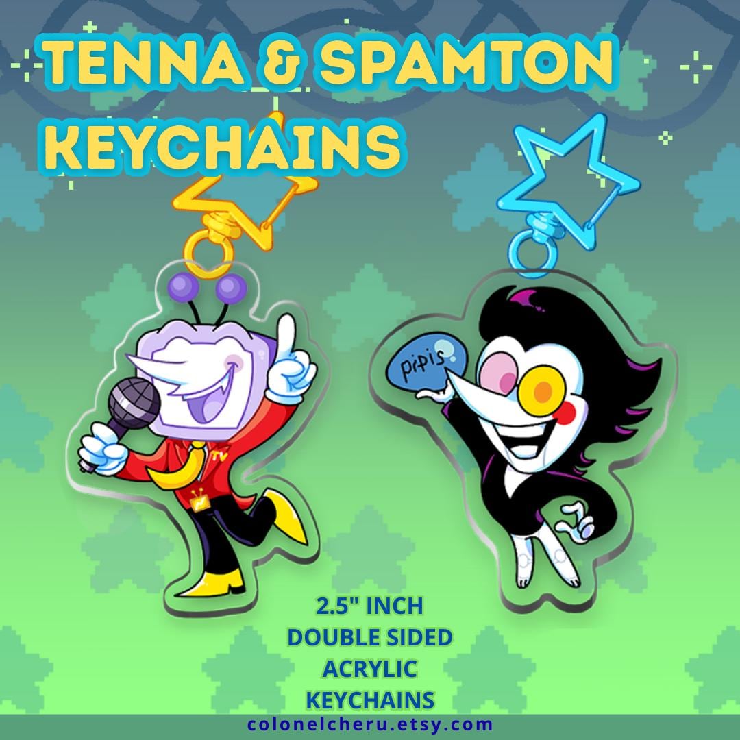 Tenna & Spamton 2.5" Keychains - Etsy