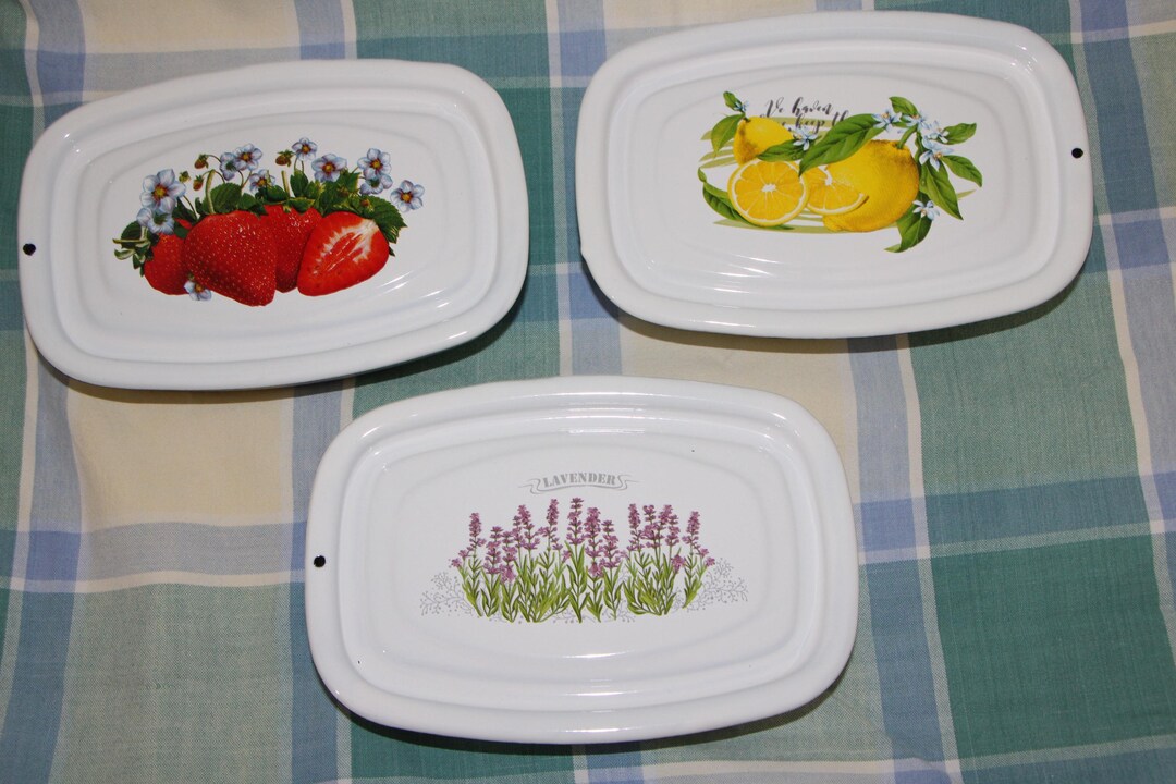 New Enameled Lidded Food Storage Box Container - Etsy