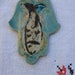 Vintage Ceramic Israel Judaica Art Hamsa Handmade Painted Fish Amulet ...