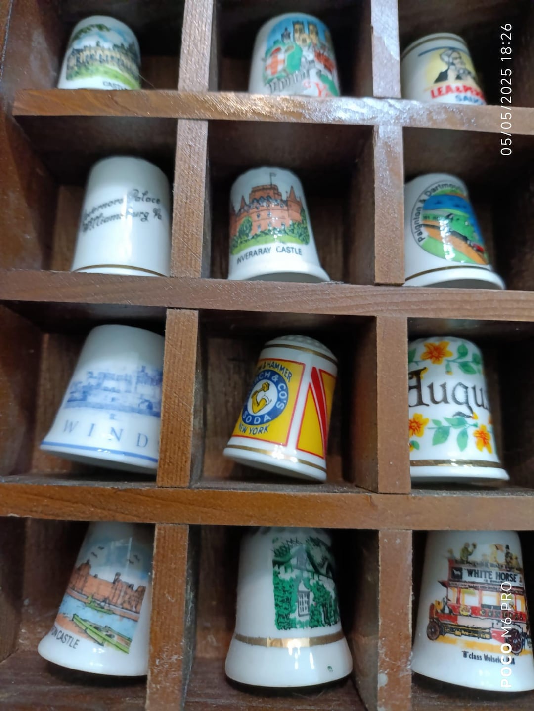 Vintage Lot 3 Sewing Thimbles England Thimble China Ceramic Porcelain ...