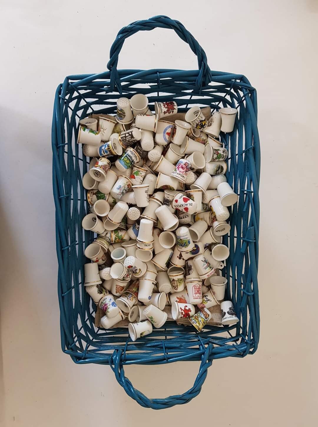 Vintage Sewing Thimbles England Thimble China Ceramic Porcelain 41 82 ...