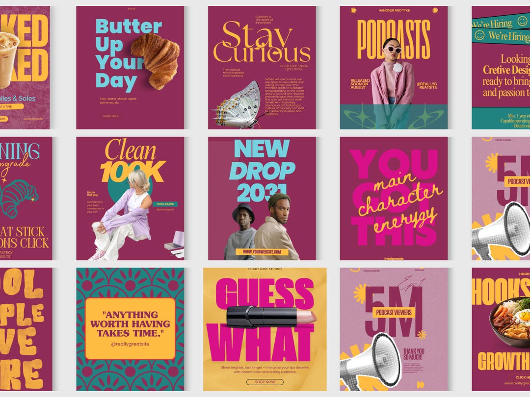 130 Instagram Canva Templates for Content Growth and Monetization ...