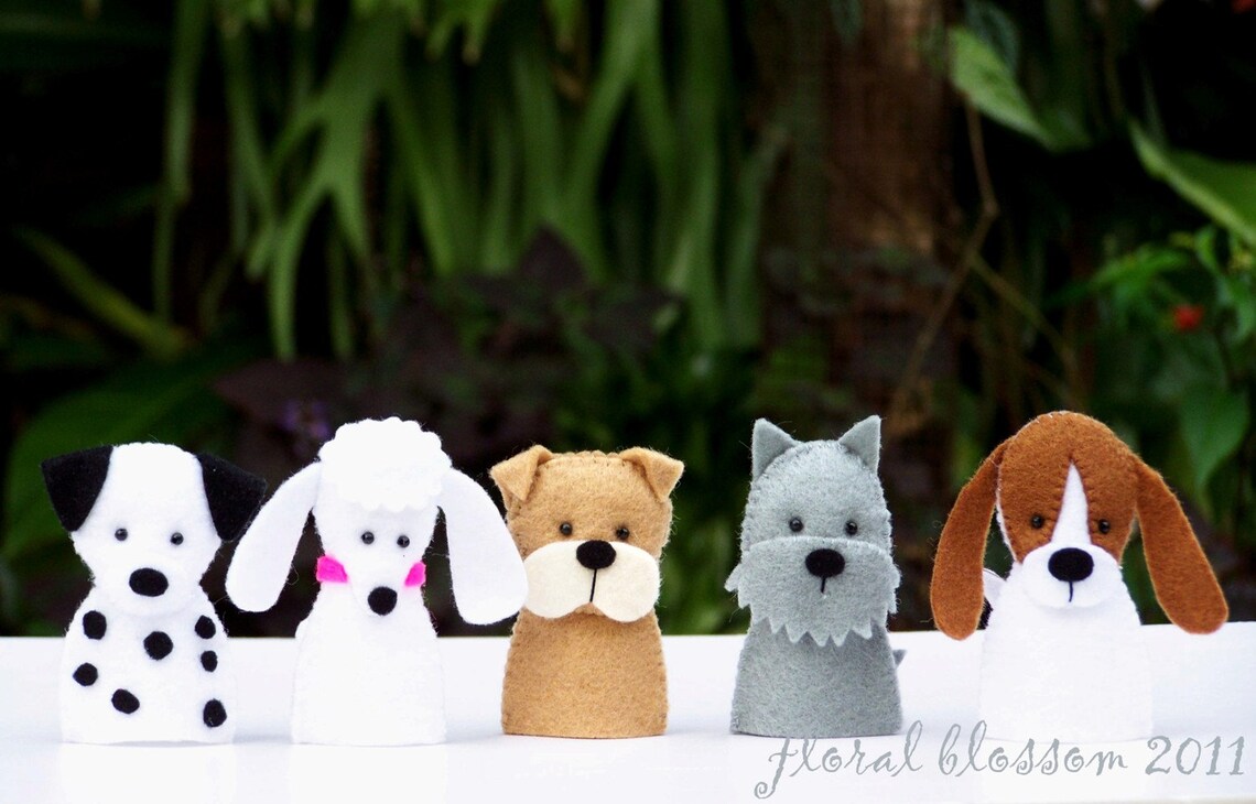 Digital Pattern: Dogs Felt Finger Puppets - Etsy