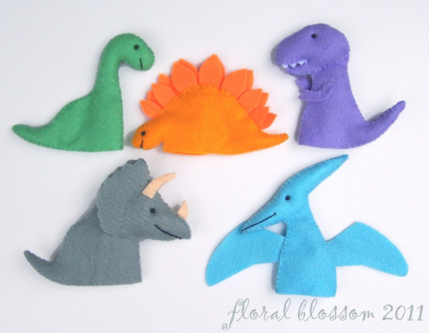 Digital Pattern: Prehistoric Friends Felt Finger Puppets - Etsy