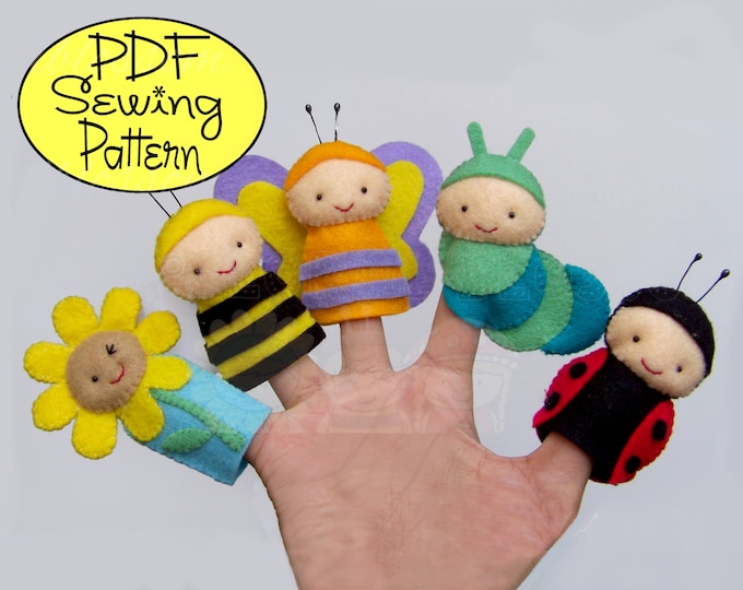 Veggie Finger Puppets, Vegetable Finger Puppets, Felt Finger Puppets ...