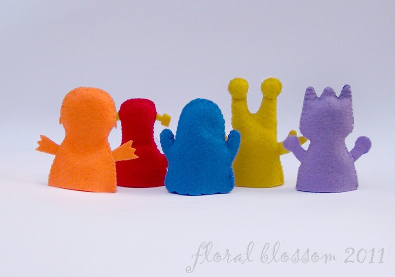 Digital Pattern: Little Monsters Felt Finger Puppets - Etsy