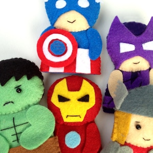 Digital Pattern: Superheroes Felt Finger Puppets - Etsy