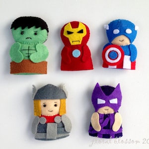 Digital Pattern: Superheroes Felt Finger Puppets - Etsy