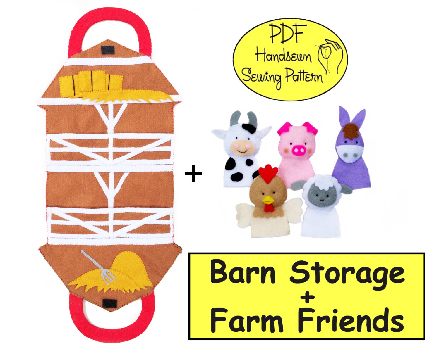 Combo Offer: Barn Farm Friends Digital Patterns felt Craft - Etsy