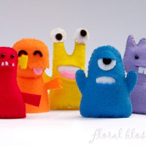 Digital Pattern: Little Monsters Felt Finger Puppets - Etsy