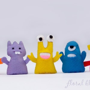 Digital Pattern: Little Monsters Felt Finger Puppets - Etsy