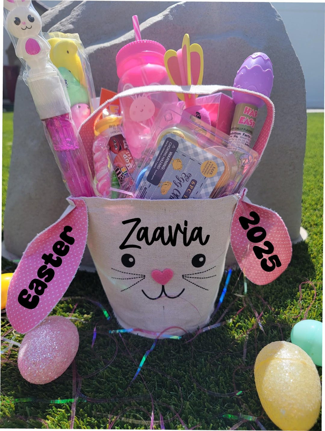 Prefilled Easter Baskets/ Bunny Baskets/ Personalized Easter Baskets/ Filled Easter Baskets ...