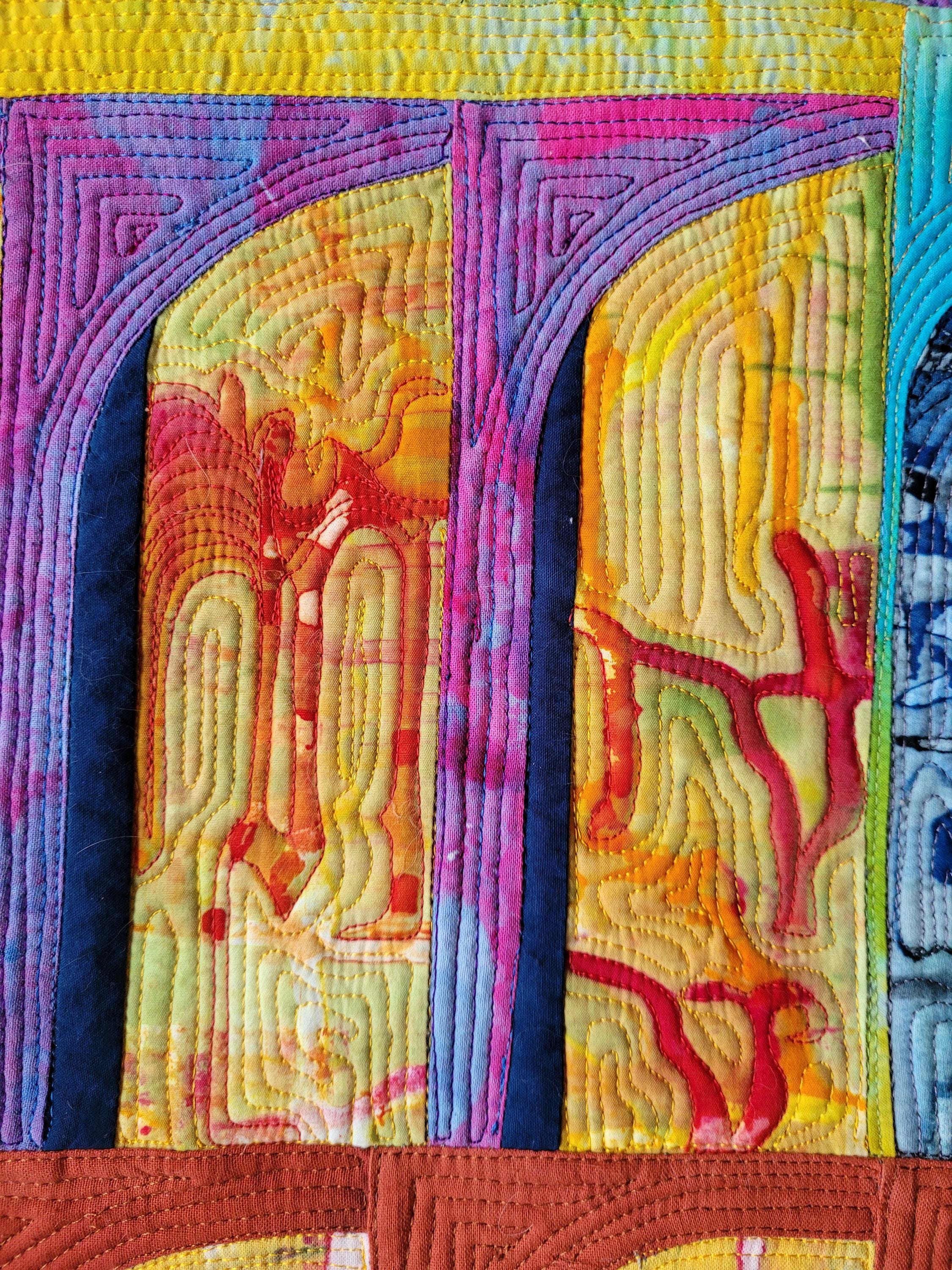 Roman Aqueducts- Art Quilt, Textile Art, Wall Hanging, Abstarct Quilt ...
